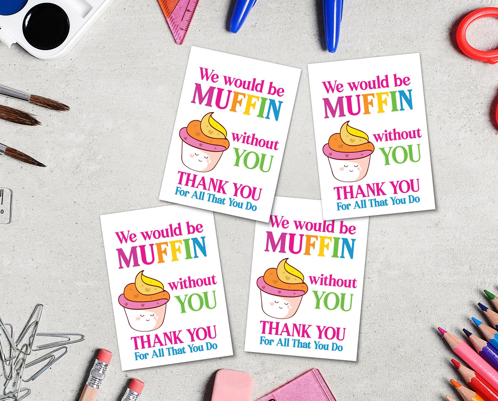 Muffin Without You Tags, Teacher Appreciation Week, Nurse Appreciation ...