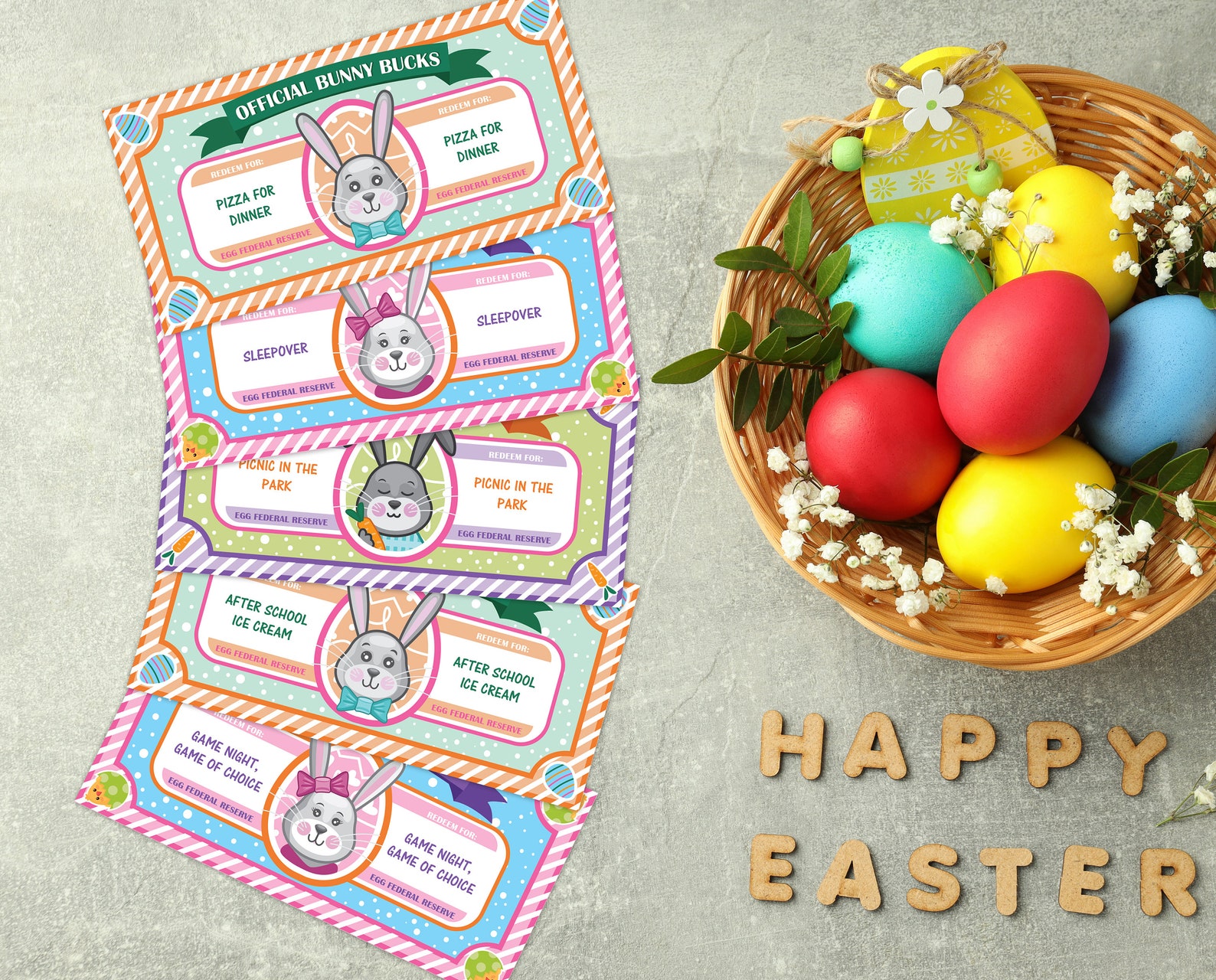Easter Bunny Bucks Printables Easter Play Money Easter Egg - Etsy