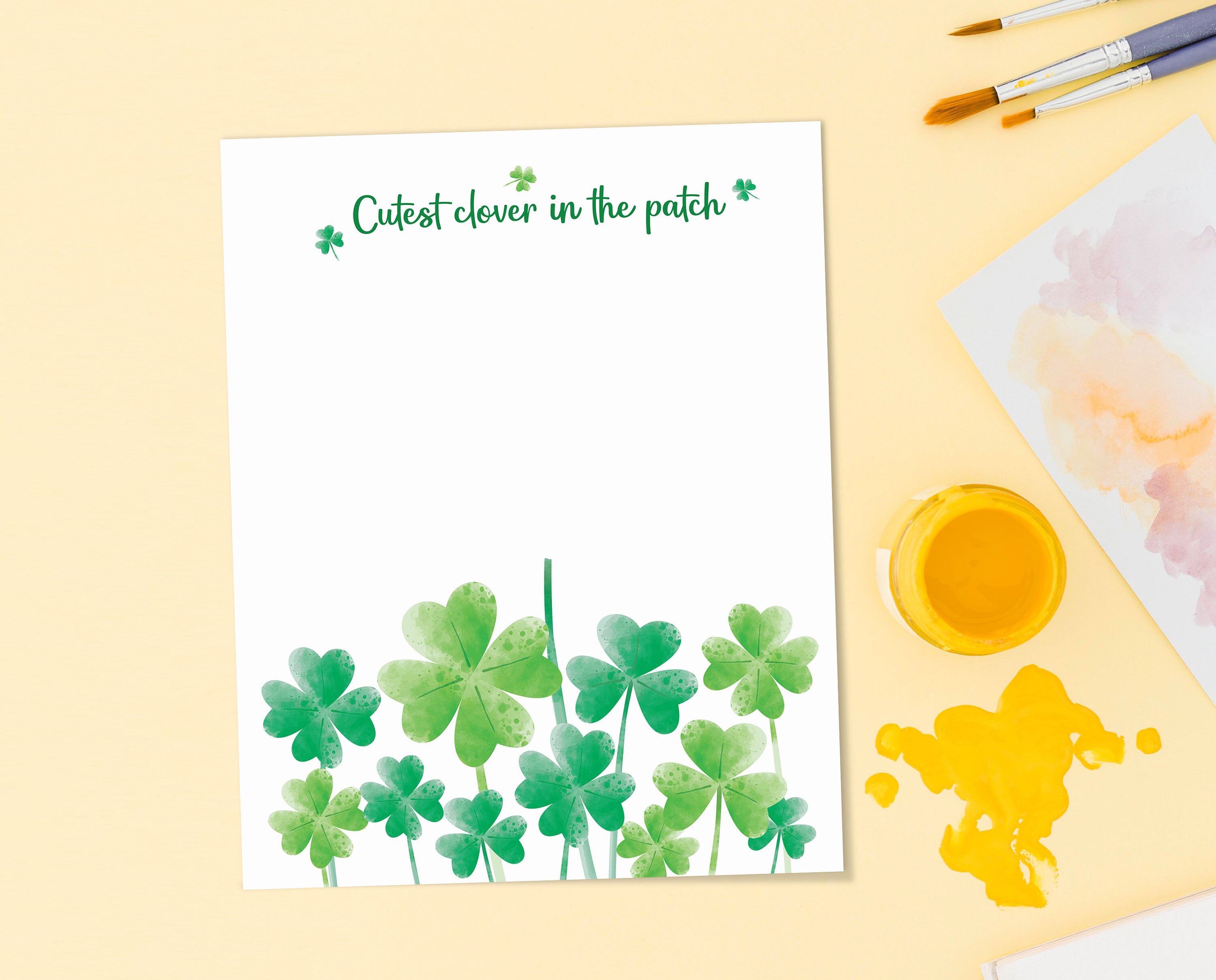 Cutest Clover in the Patch Handprint Art, St Patricks Day Crafts for ...