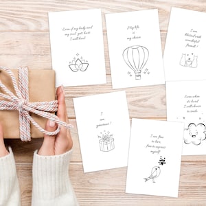 70 Printable Encouragement Cards, Positive Affirmation Deck ...