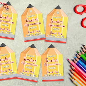 Teacher Appreciation Gift Pen, Teacher Gift Tag, Teacher Thank You Card ...