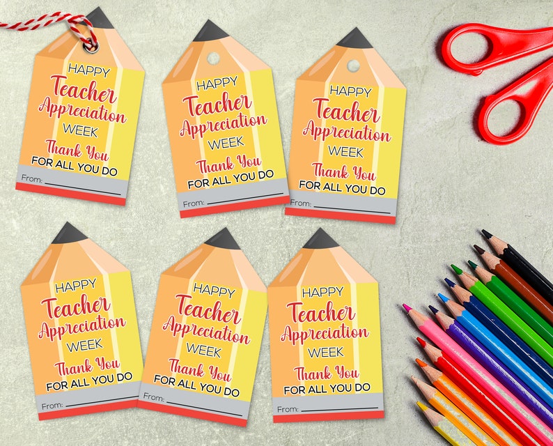 Teacher Appreciation Gift Pen Teacher Gift Tag Teacher Thank - Etsy