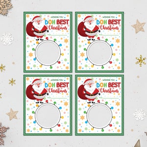 Printable Christmas Playdoh Gift Cards, Play-doh Christmas, Non-candy ...