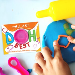 Play Dough Valentine Printable, Non-candy Valentine, Class Party ...