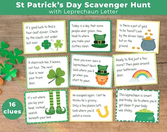 Chasse au trésor de la Saint-Patrick à imprimer - Etsy France