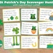 Kids St Patricks Day Scavenger Hunt, Leprechaun Trap Clue Cards, St ...