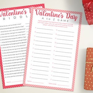 Valentine's Day Game Bundle for Kids & Adults | Printable Valentine ...