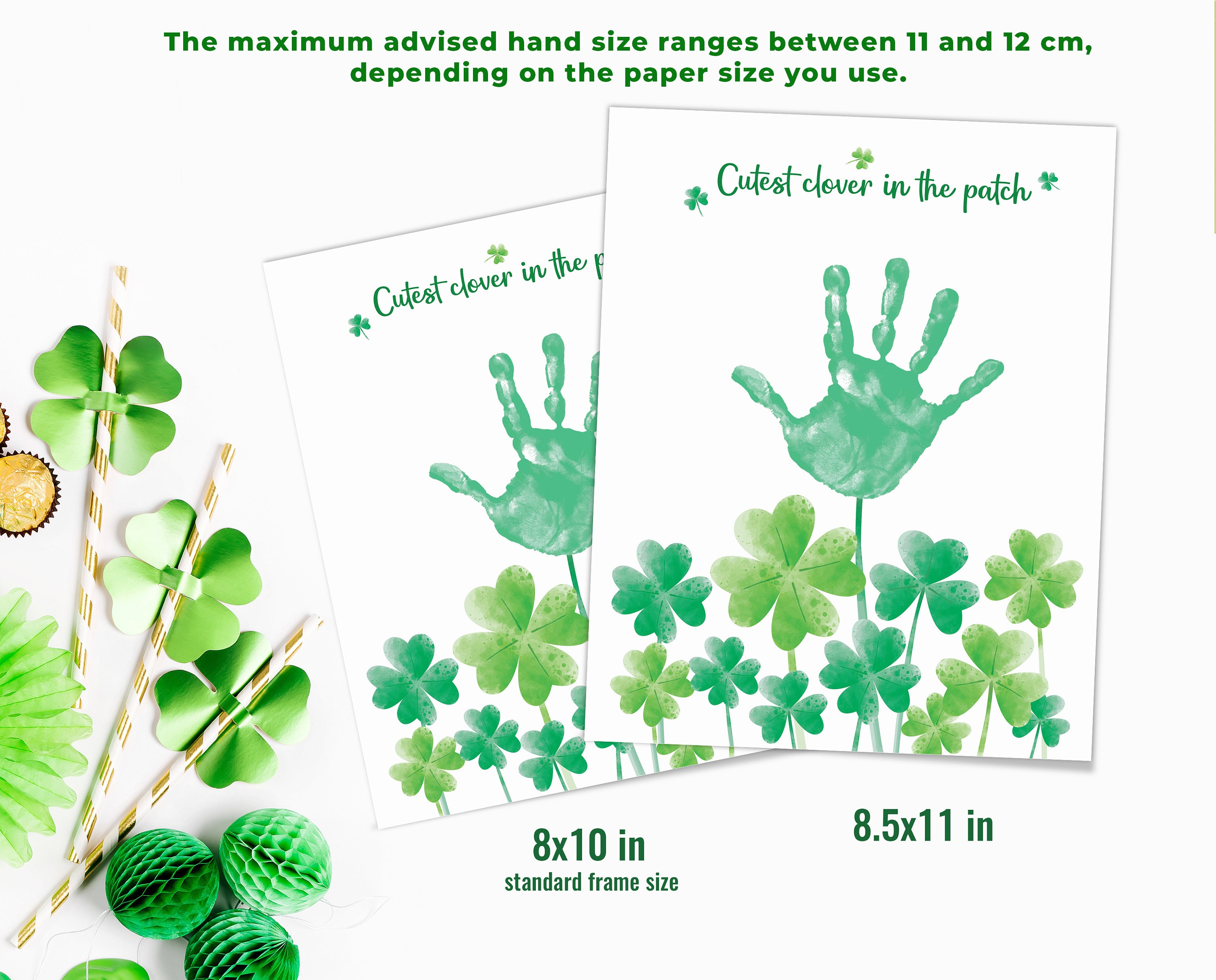 Cutest Clover in the Patch Handprint Art St Patricks Day - Etsy