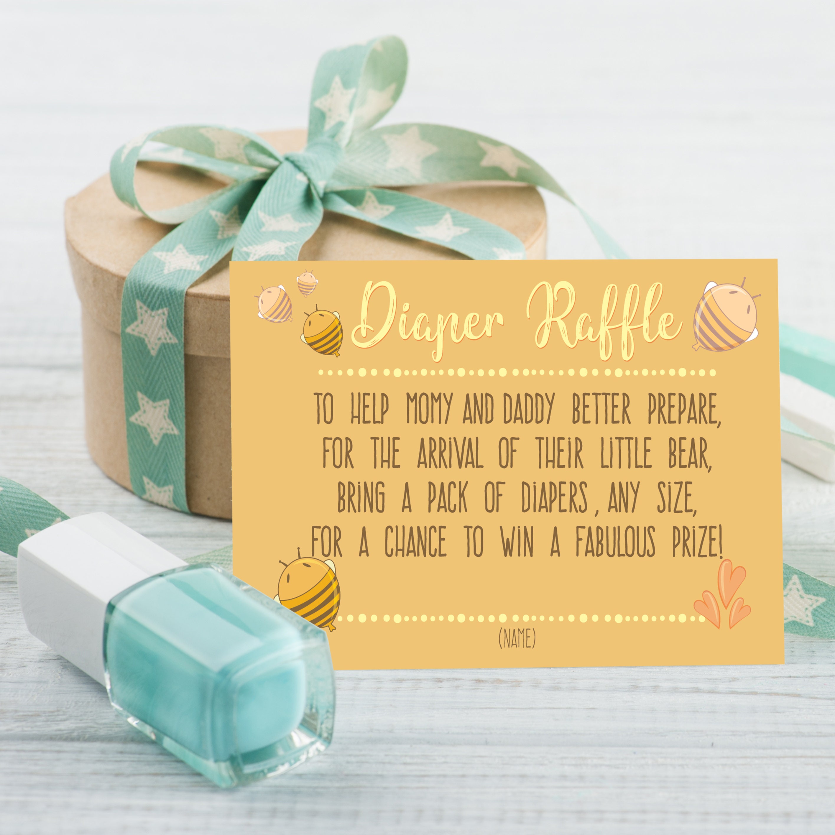 Diaper Raffle Ticket Printable Diaper Raffle Game Diaper | Etsy