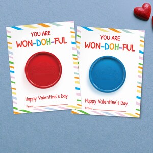 Valentine Playdoh Gift Tag, Wondohful Classroom Tags, Valentines Day ...