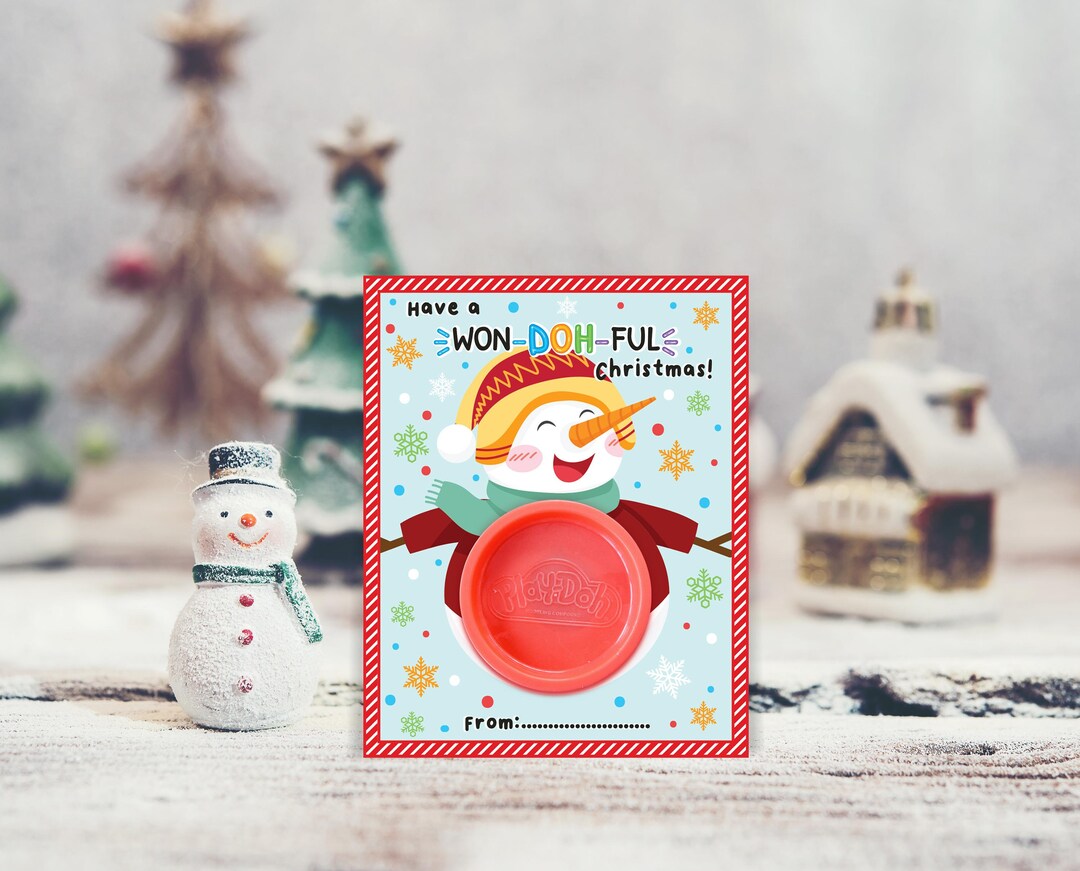 Christmas Play Doh Holder Snowman, Holiday Class Gifts, Playdough Gift ...