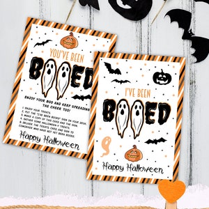 Halloween Booed Coworker Game, Office Printable Signs (PDF & JPG) - Etsy