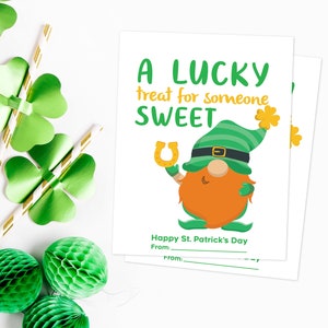 Gnome St Patricks Day Gift Tags, St. Patty's Treat Bags, Rainbow Pot of ...