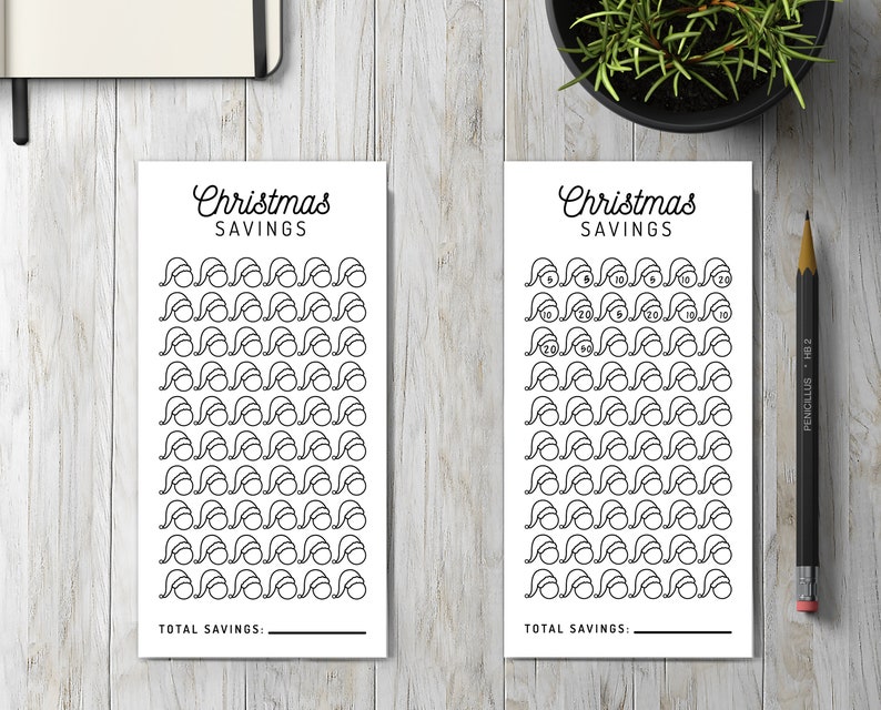 Christmas Savings Challenge Printable Santa Savings - Etsy