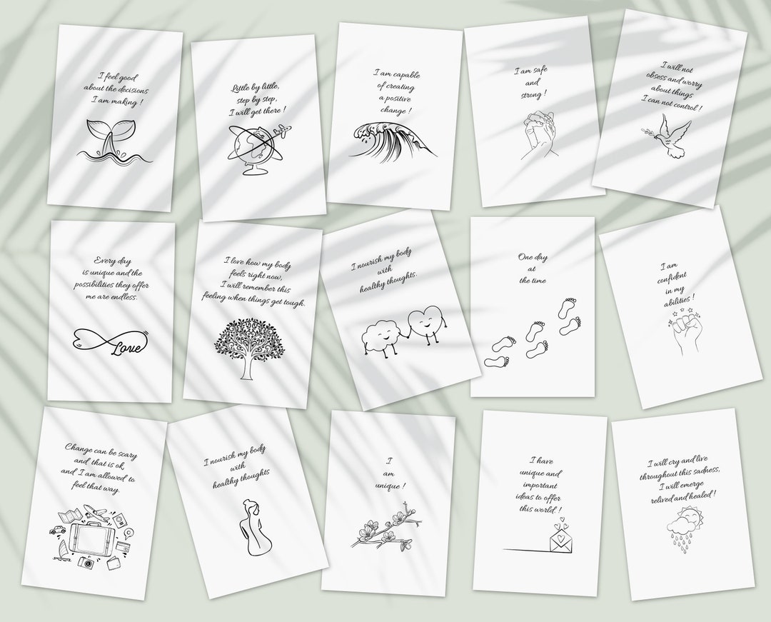 70 Notes of Encouragement, Printable Positivity Cards, Kindness Cards ...