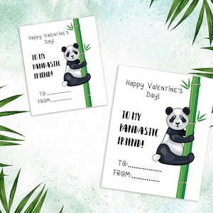 Cute Panda Valentines for Class, Printable Panda Bear Pencil Holder ...