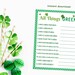 All Things Green Game, Printable St. Patrick's Games for Kids, Family ...