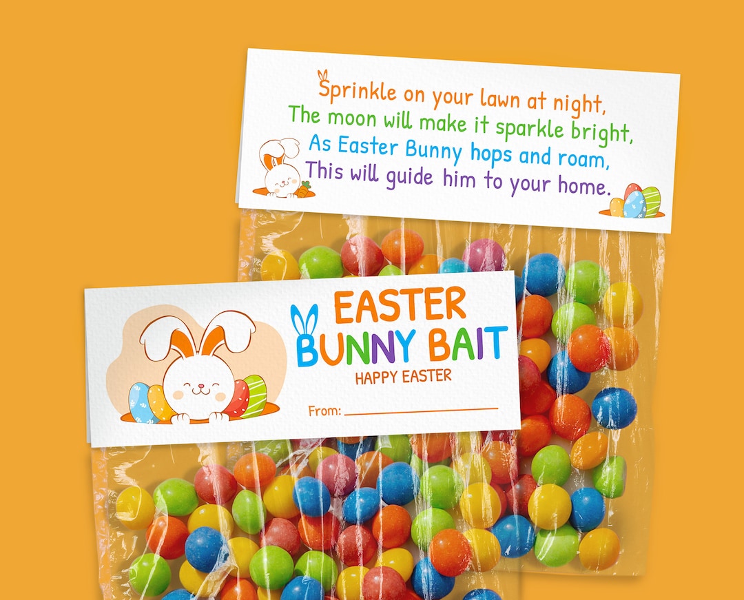 Easter Bunny Bait Bag Topper: Printable Treat Tag (PDF) - Etsy