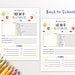 Back to School Kids Printable Questionnaire First Day of - Etsy