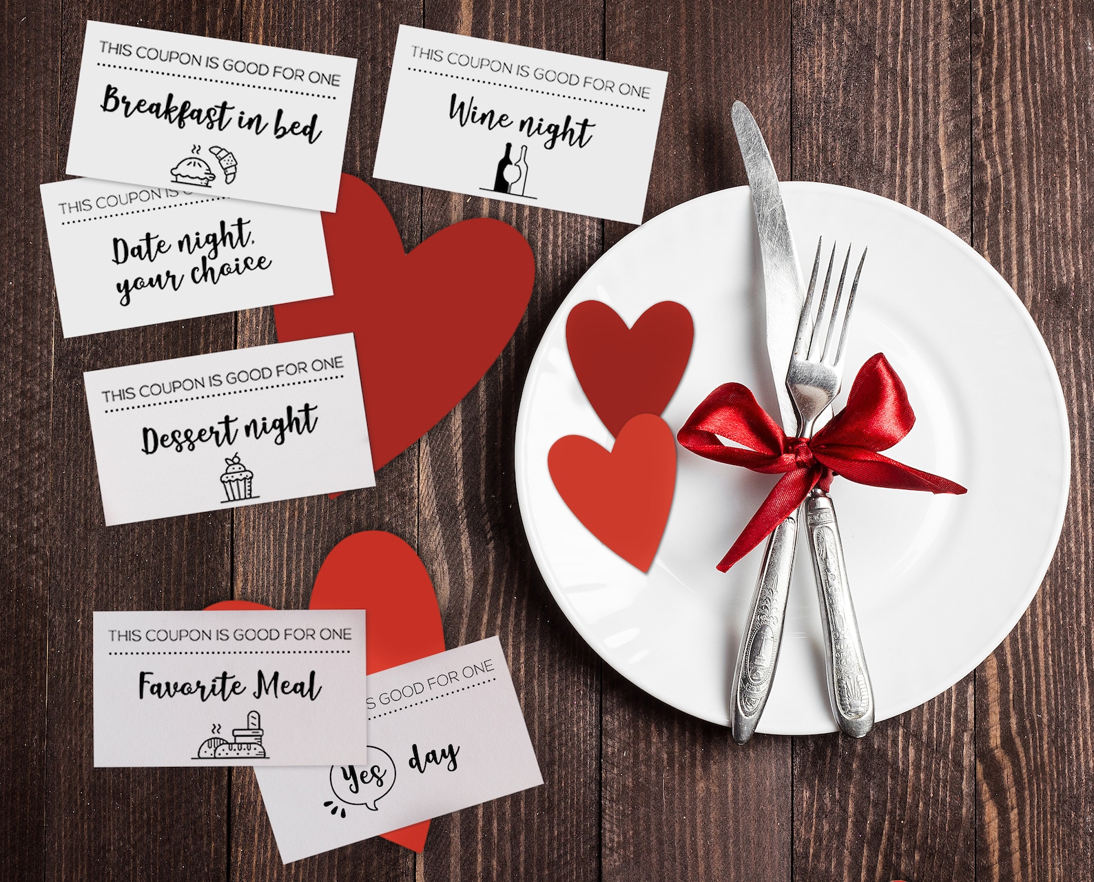 Love Coupons for Him or Her with hearts and envelope | Etsy