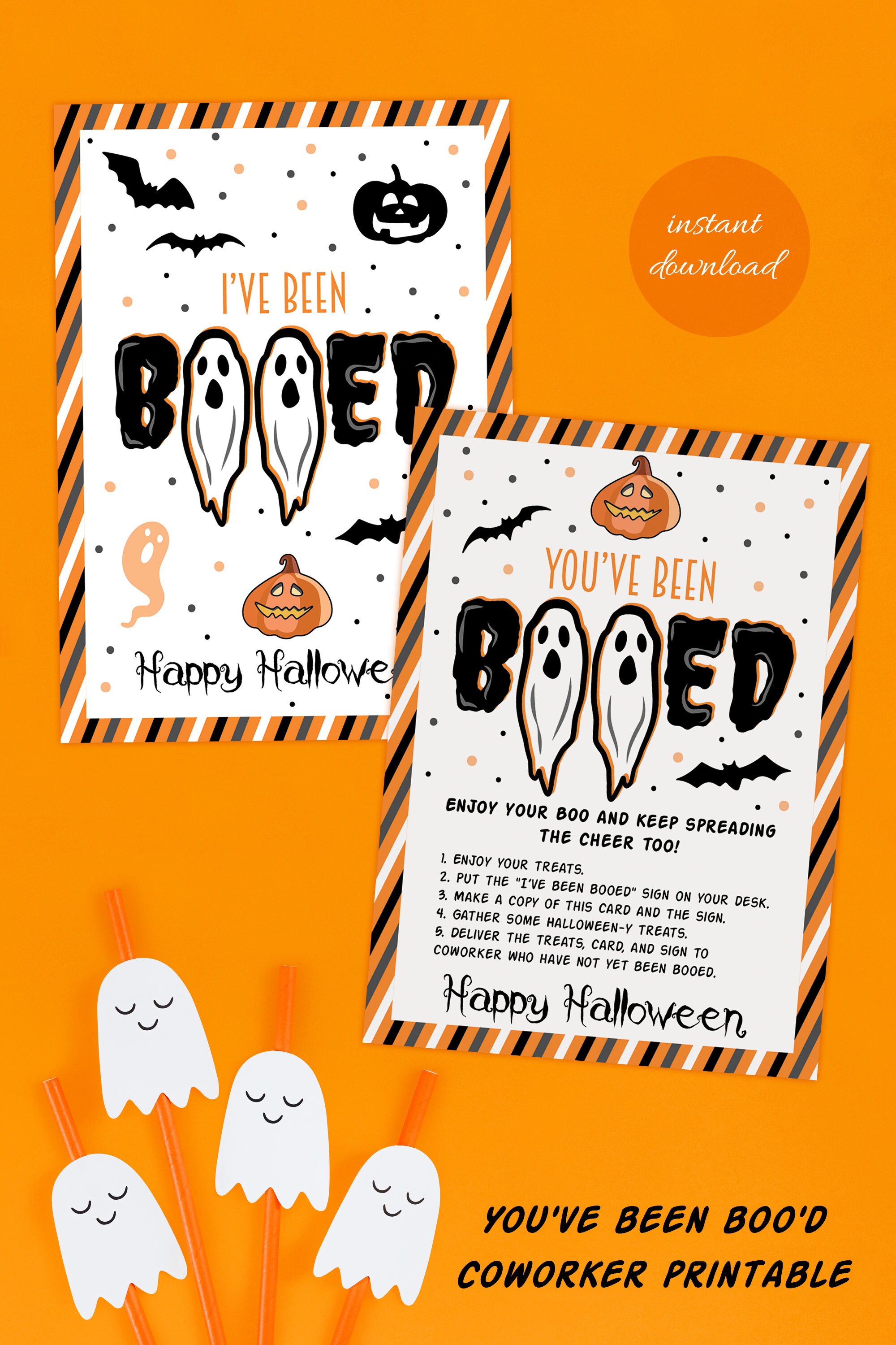 You've Been Booed Coworker Printable Halloween Booed Game - Etsy