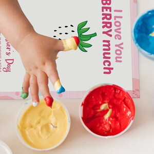 I Love You Berry Much, Custom Mothers Day Handprint Art, Mom Gift From ...