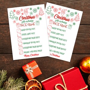 Christmas Printable Games, Christmas Gift Exchange Game, Holiday Party ...
