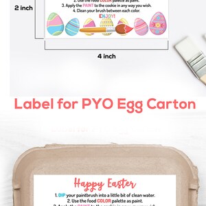 Labels for PYO Egg Carton, Paint Your Own Easter Egg Cookie, Egg Carton ...