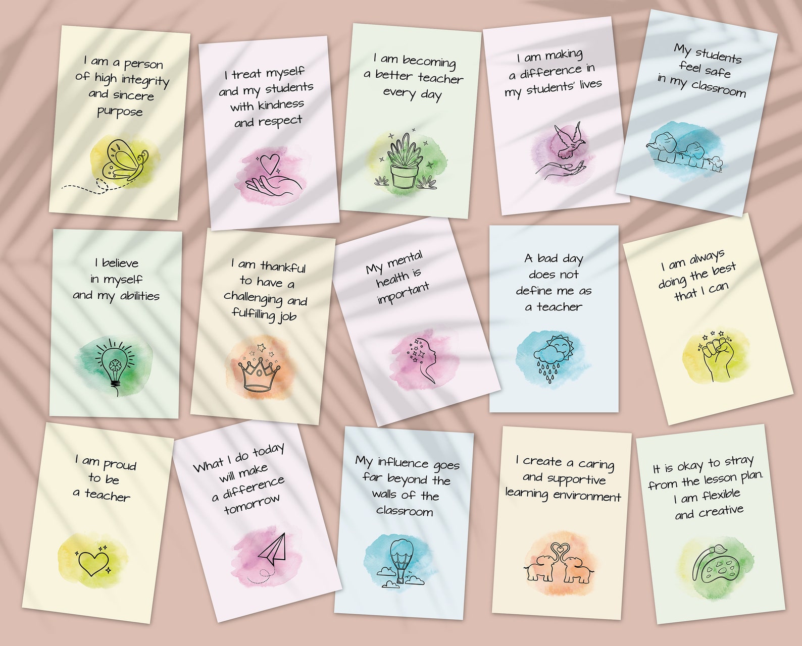 Teacher Affirmation Cards Teacher Appreciation Gift Teacher - Etsy