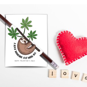 Kids Valentines Cards for School, Sloth Kids Valentine Pencil Holder ...