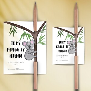 Koala Bear Pencil Holder Classroom Valentines, Koala Valentine's D ...