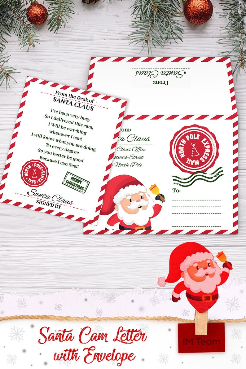 Santa Letter for Santa Cam Printable Letter From Santa Santa - Etsy