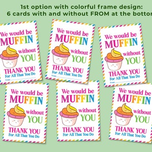 Muffin Without You Tags, Teacher Appreciation Week, Nurse Appreciation ...