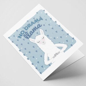 No Drama Llama Card, Funny Llama Card, Punny Llama Card, Birthday Pun ...