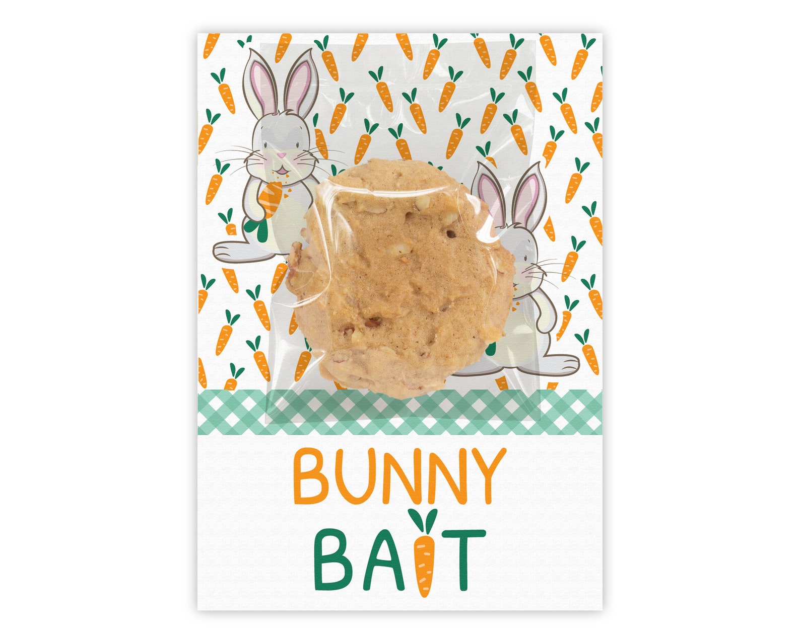 Bunny Bait Cookie Cards Printable Carrot Cookie Card Easter - Etsy
