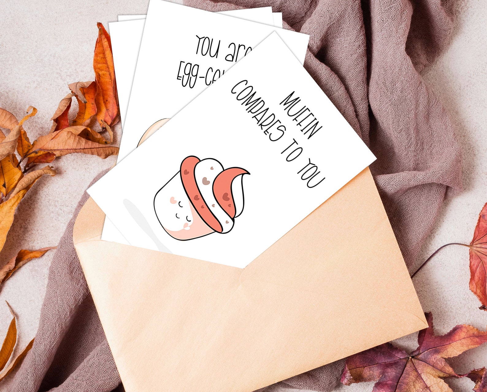 Cute Food Pun Cards Set of 6 Food Pun Cards Set Funny Cards - Etsy