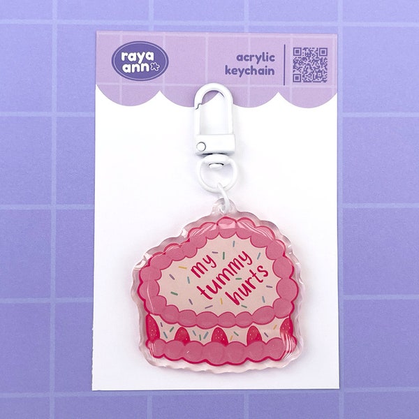 Tummy Ache Keychain - Etsy
