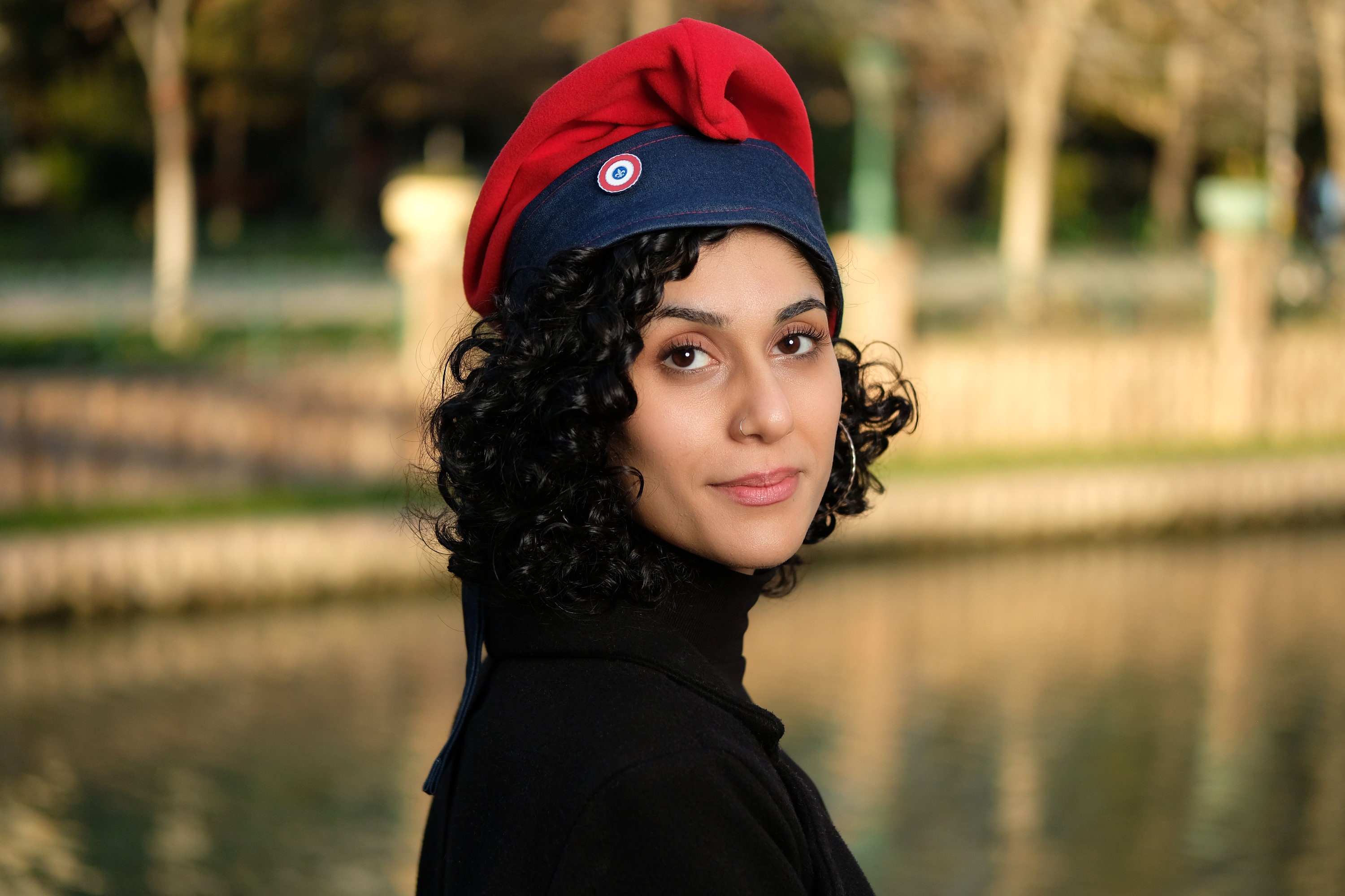 Handmade Phrygian Cap: Red & Blue Liberty Hat With French Cockade Pin ...