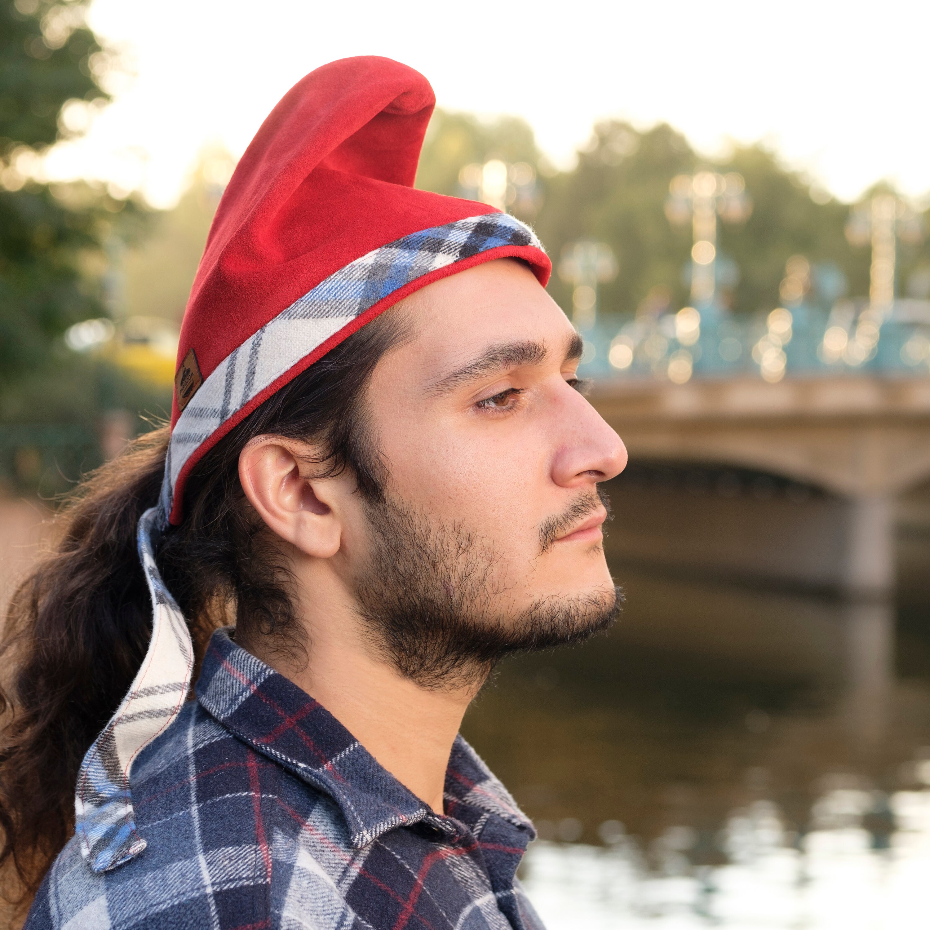 Red Phrygian Liberty Slouchy Beanie Cap Hat Made of Genuine Suede ...