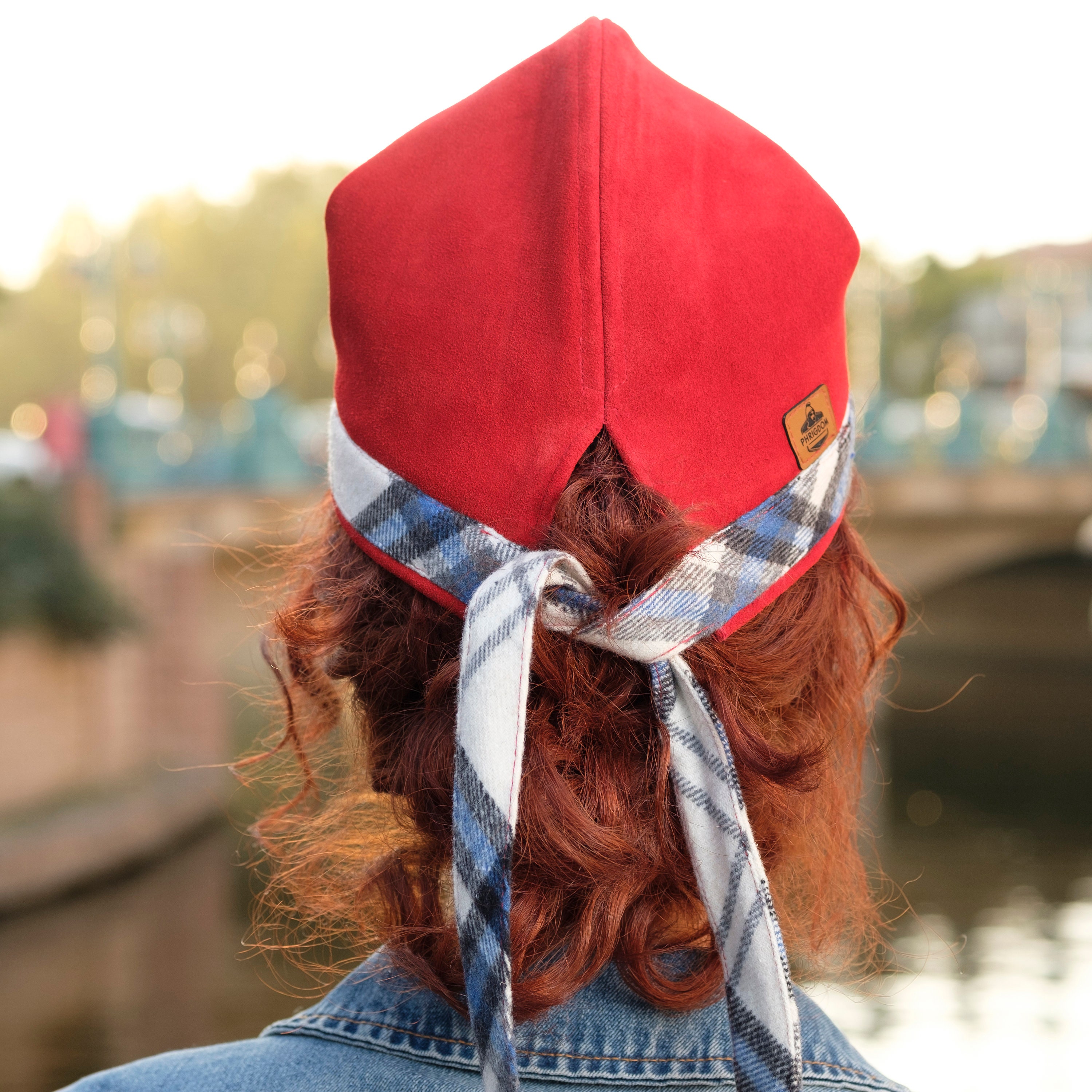 Red Phrygian Liberty Slouchy Beanie Cap Hat Made of Genuine Suede ...