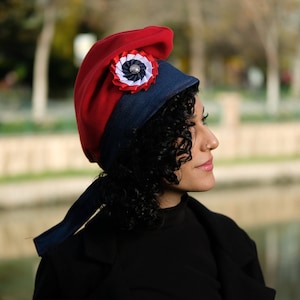 Slouchy Phrygian Cap With French Cockade - Revolutionary Era Hat - Etsy