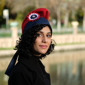 Slouchy Phrygian Cap With French Cockade - Revolutionary Era Hat - Etsy