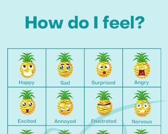 Emojis Feelings Chart Digital Print - Etsy
