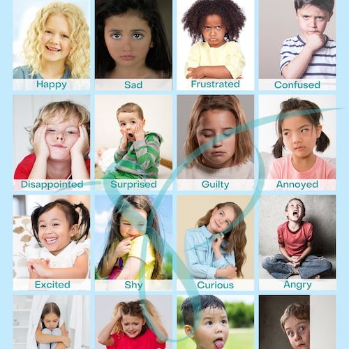 Emotions Chart for Kids Poster Digital Feelings Chart EQ - Etsy