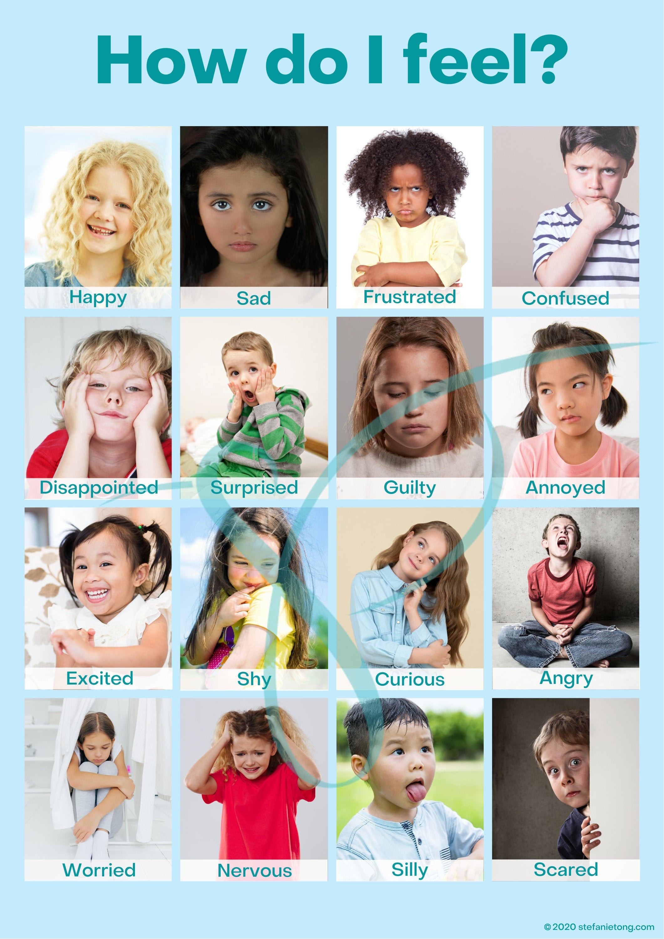 Feelings Chart Digital Print - Etsy