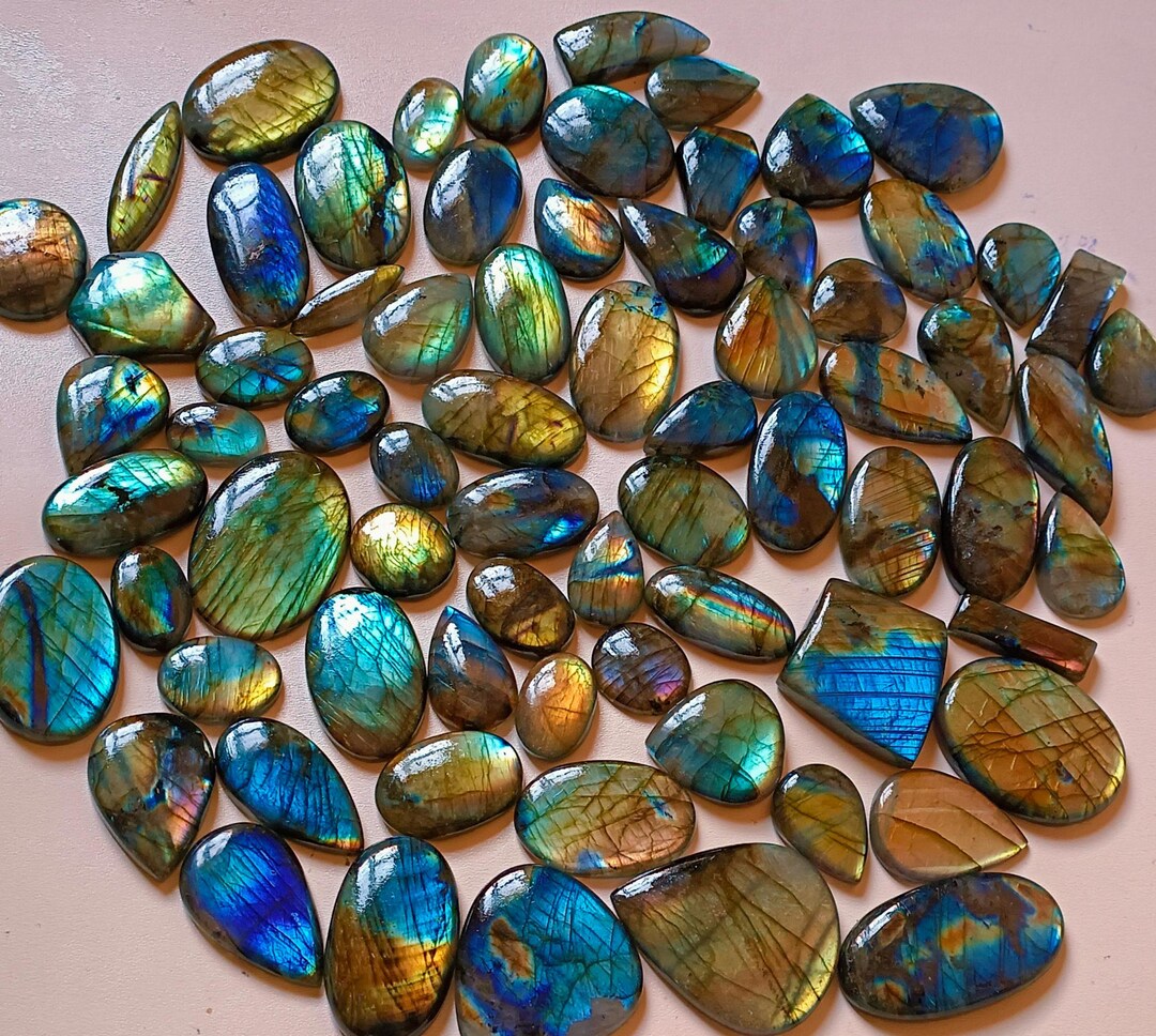 Multi Labradorite Gemstone Lot, Specimen Labradorite Cabochon ...