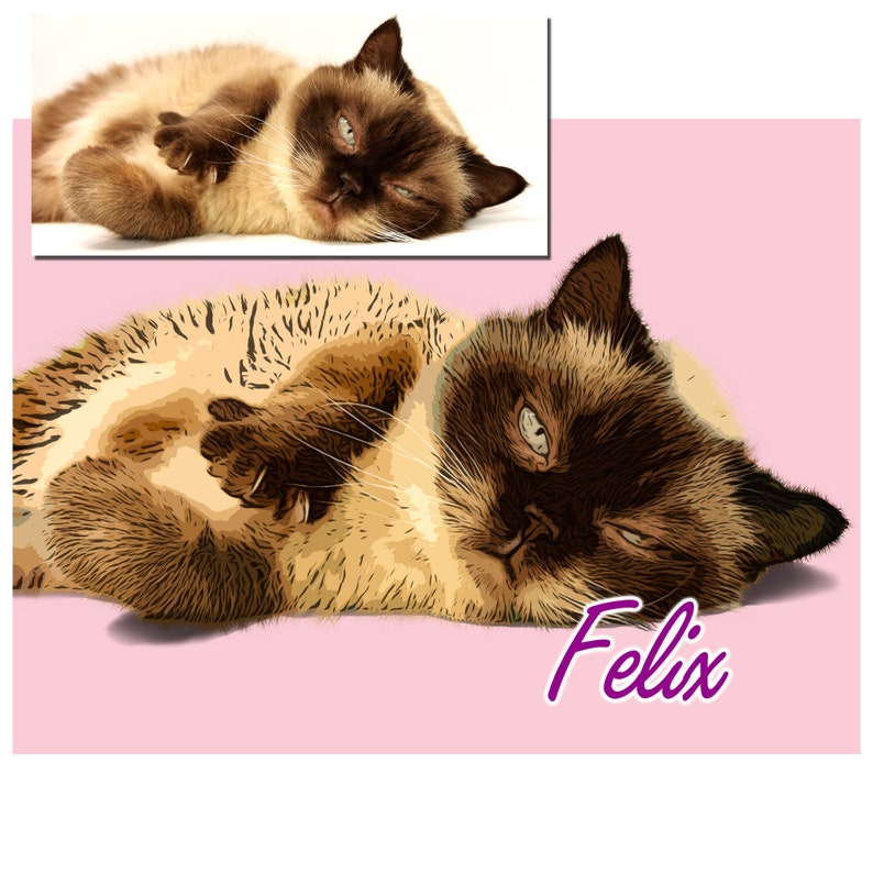 Comic Style Pet Portrait Personalised Print Personalized Pet Print ...