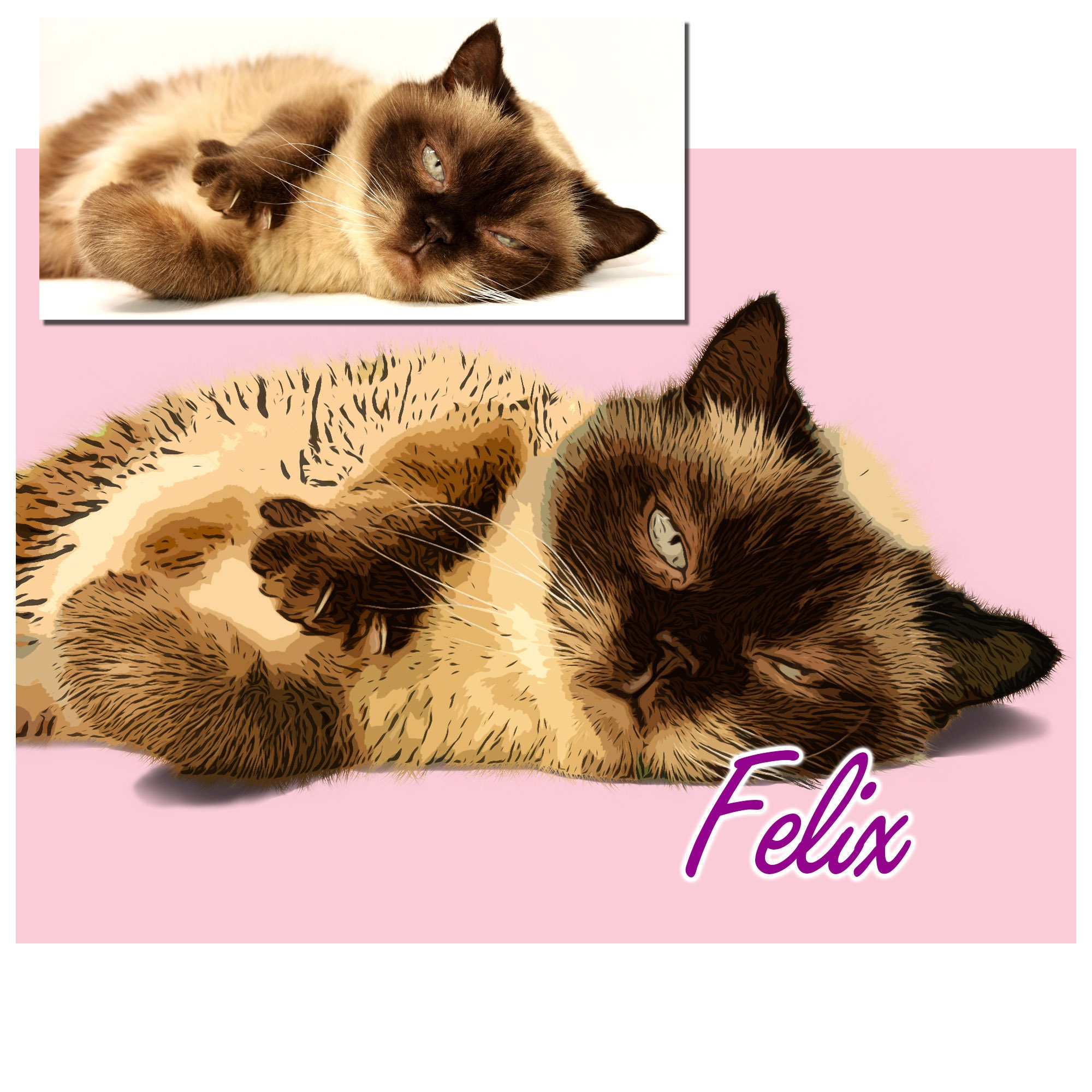 Comic Style Pet Portrait Personalised Print Personalized Pet Print ...