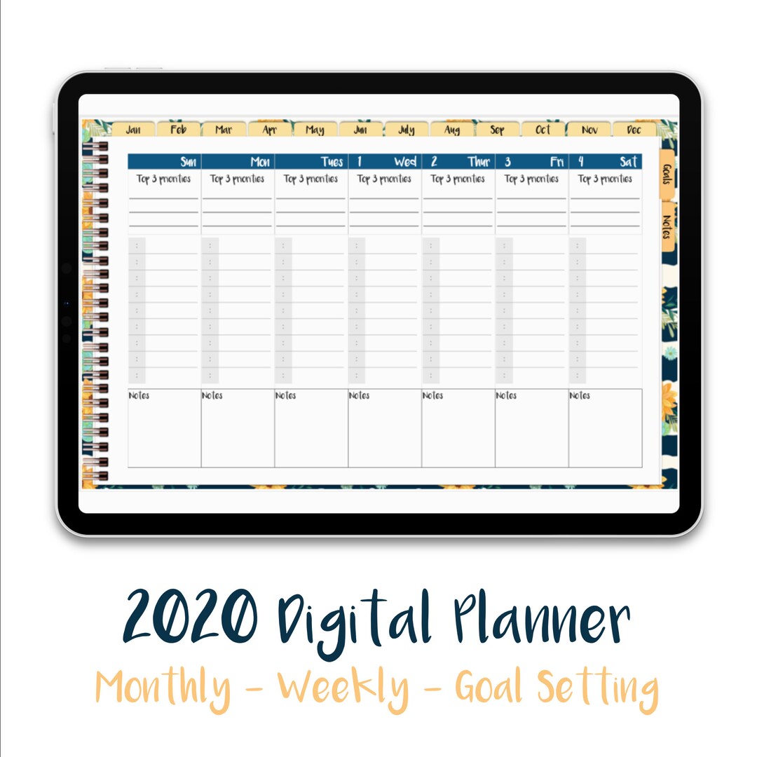 2020 Goodnotes Digital Planner W/ Links - Etsy