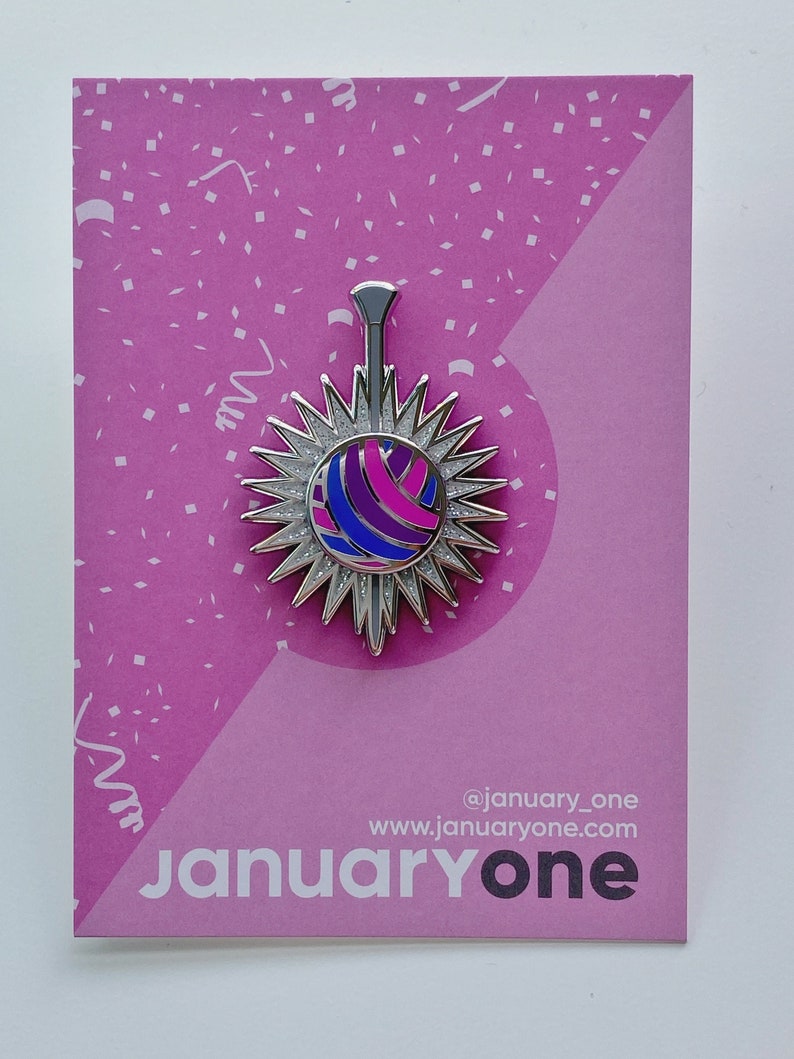 January One Knitting Enamel Pin - Happy Knitty New Year! - Etsy